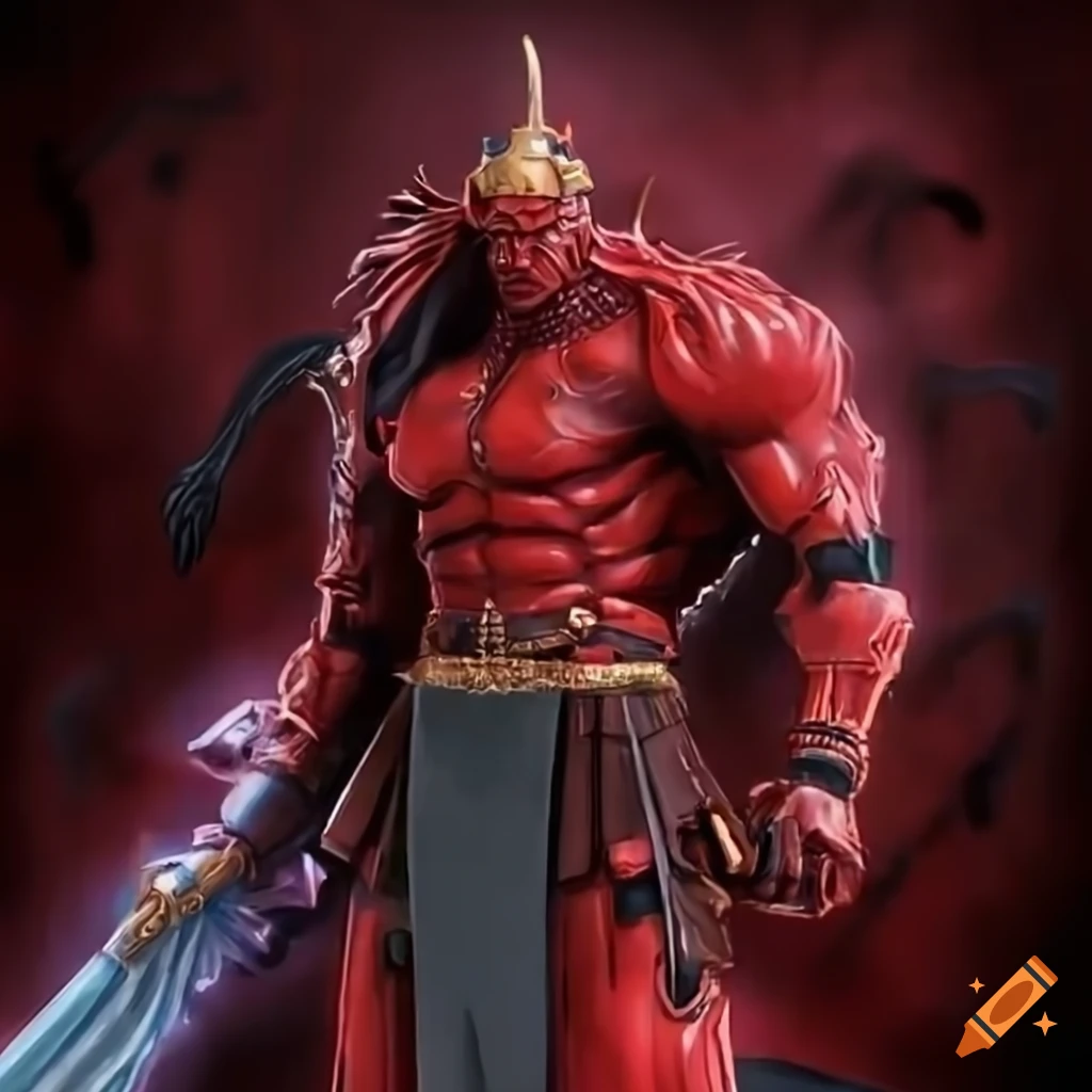 Toji Fushiguro fusion Trigon as imperial praetorian guard with sword on Craiyon