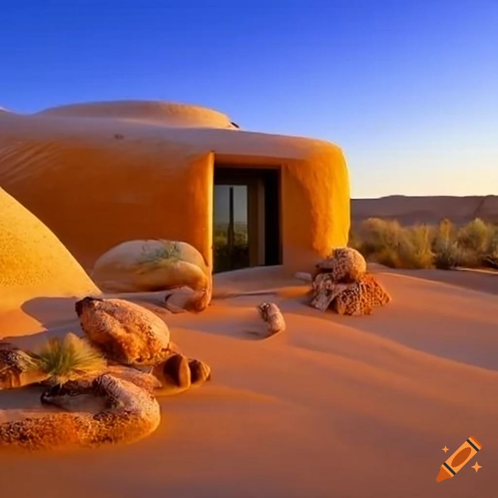 Sahara Desert Houses Sandals And House In Sahara Desert. Stock Photos