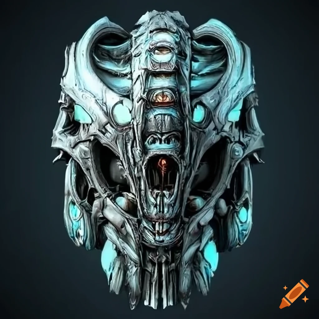 H.r. giger's biomechanical helmet for tyr on Craiyon