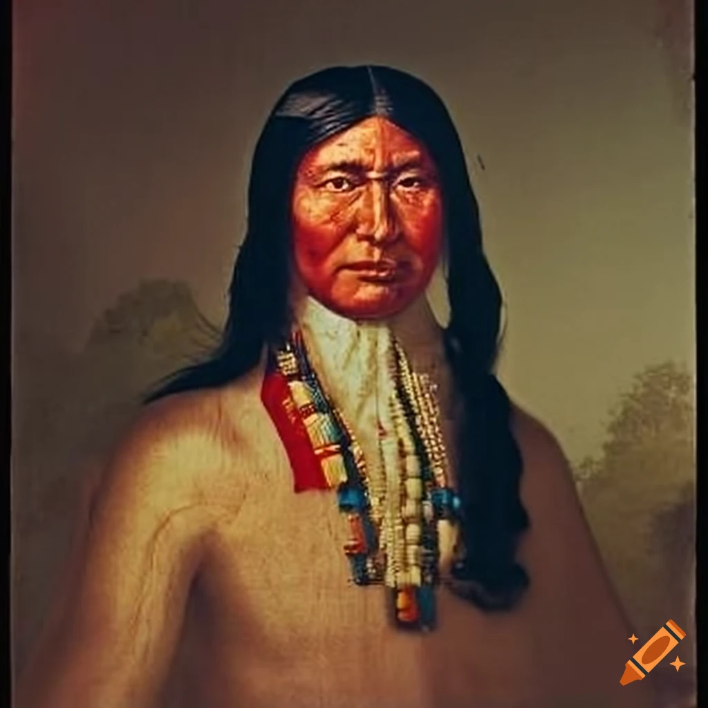 Portrait of Opechancanough, paramount chief of the Powhatan tribe on ...