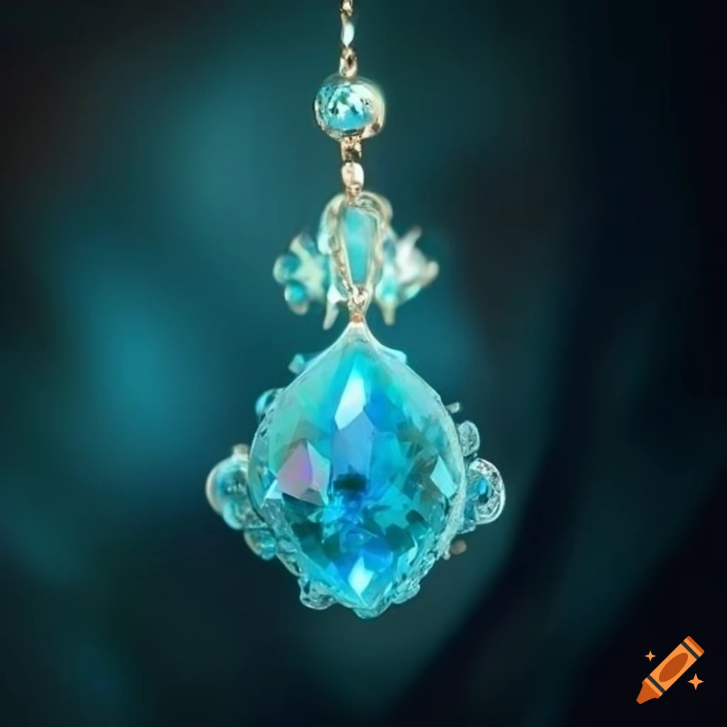 Intricate charm with a shimmering gemstone on Craiyon