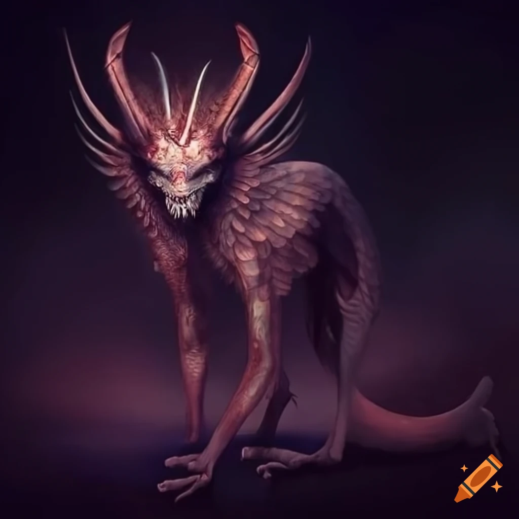 Illustration of a majestic mythical creature on Craiyon