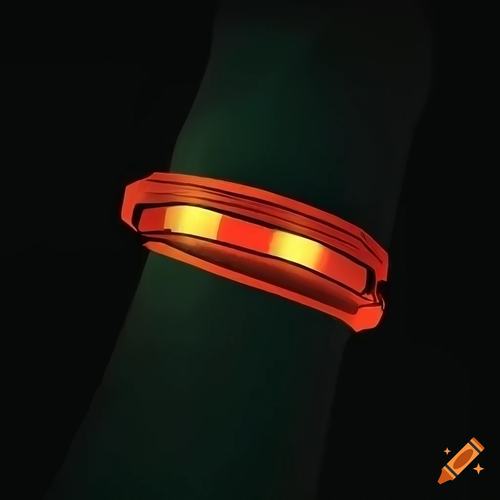 Colorful digital painting of a bracelet on a wrist on Craiyon