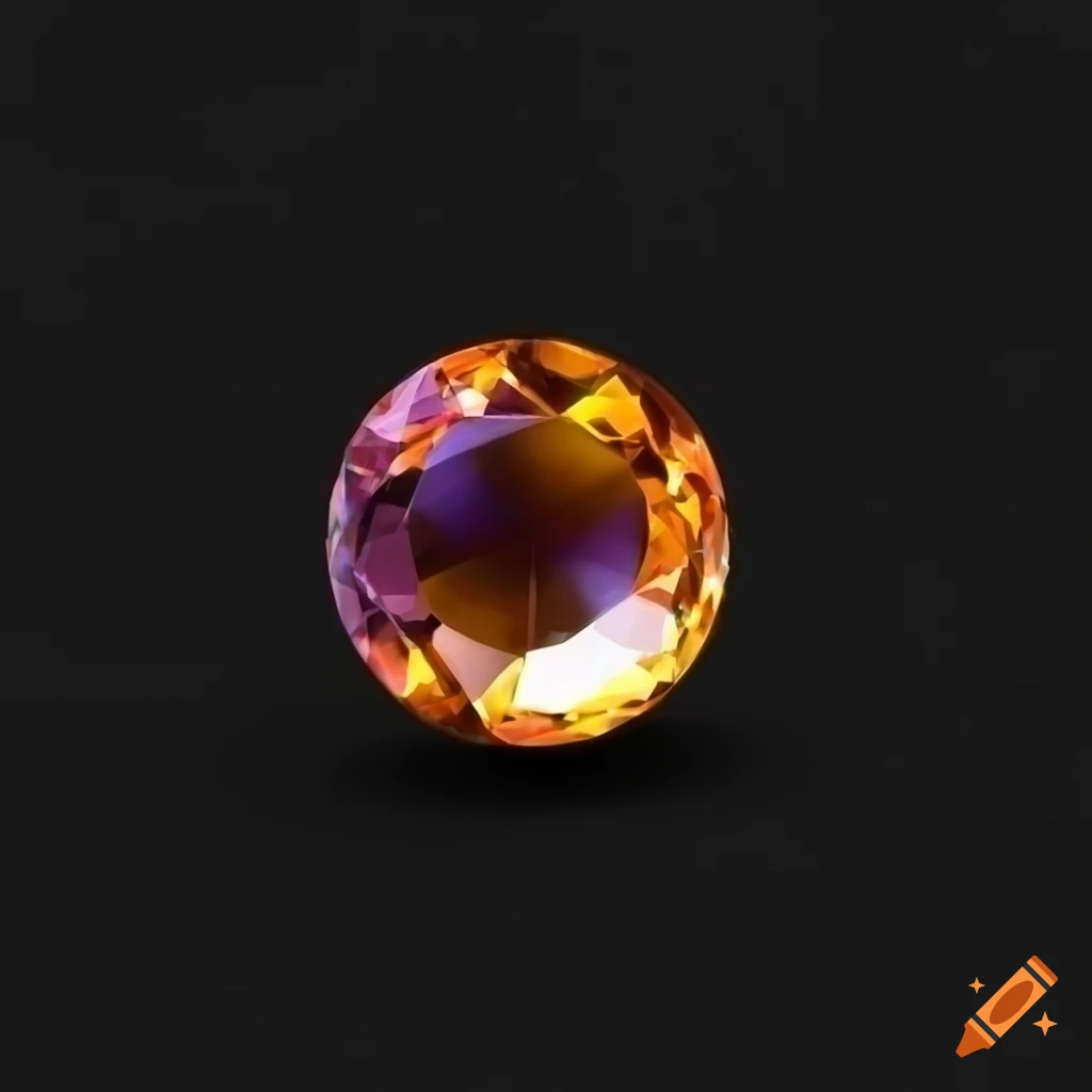 Round gemstone on black background on Craiyon