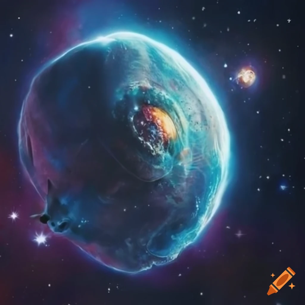 Hyperrealistic art of stars in space