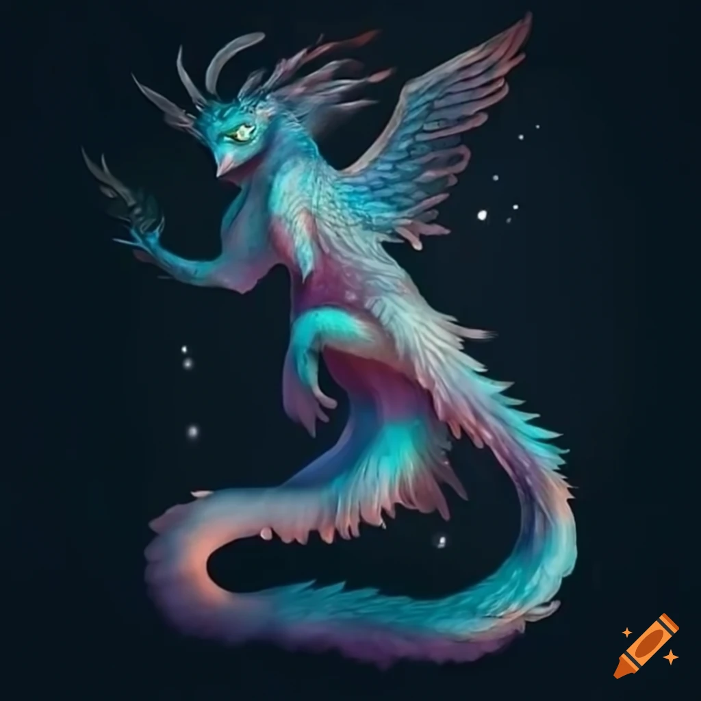 Art of an elegant mythical creature with expressive eyes on Craiyon