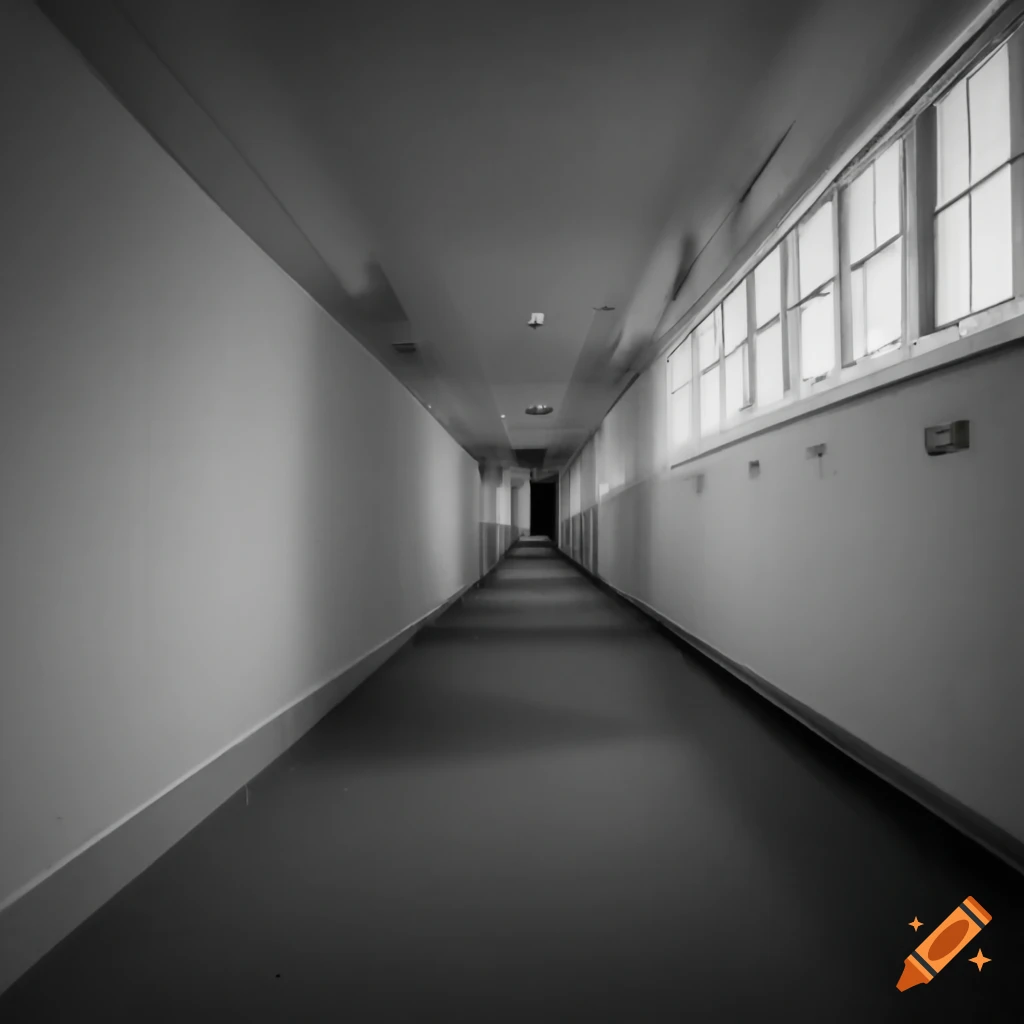 Liminal spaces in a school on Craiyon