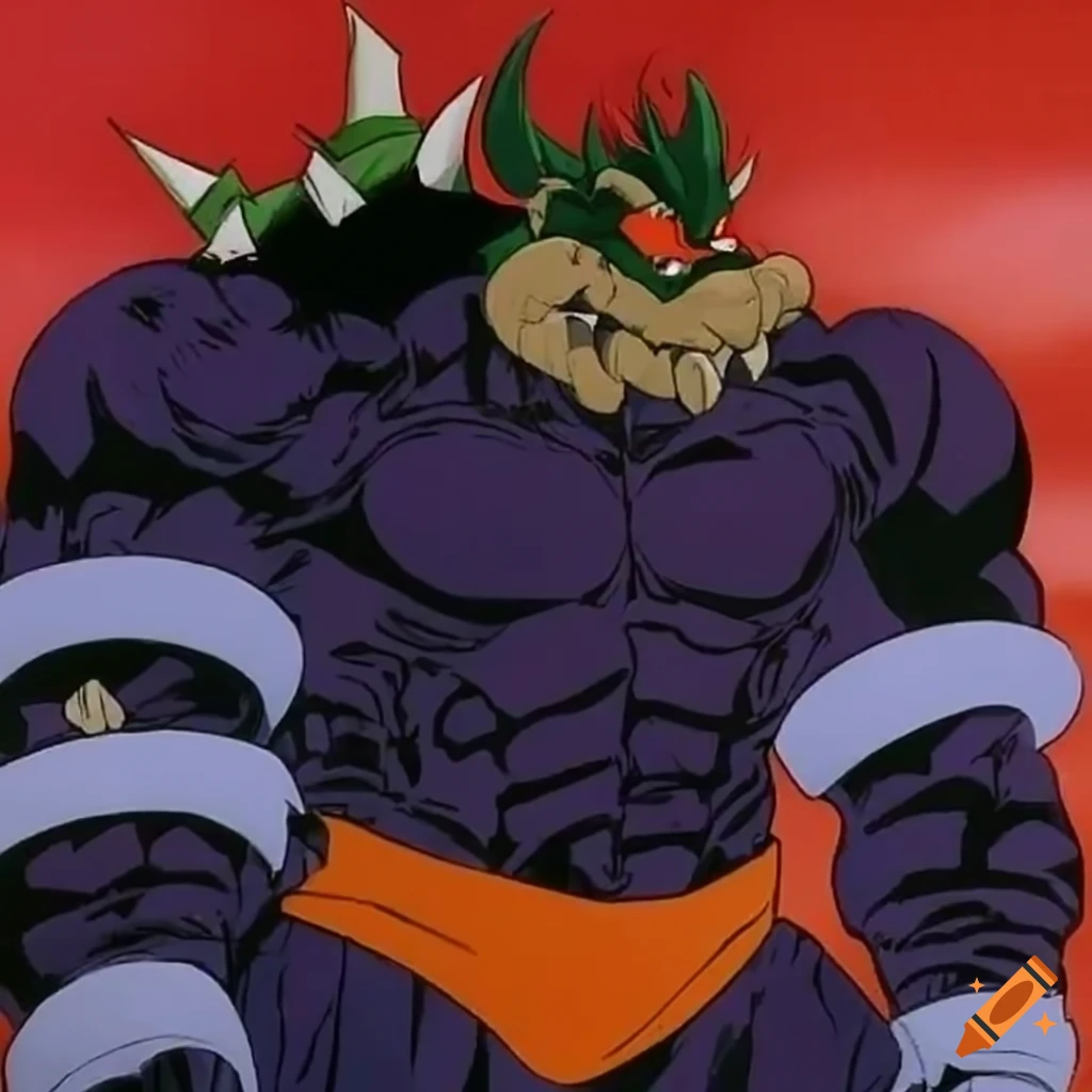 Dark and muscular bowser character art