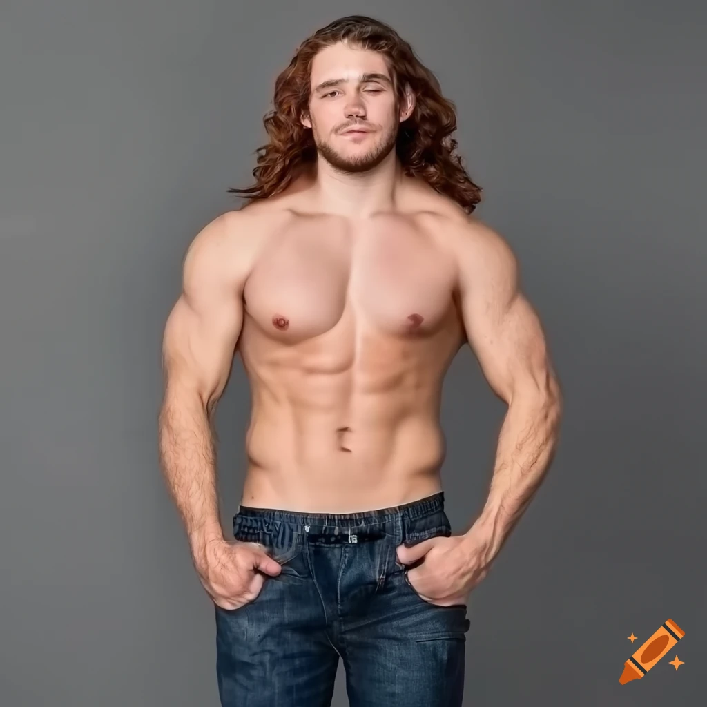 Muscular young man with auburn hair and athletic build on Craiyon