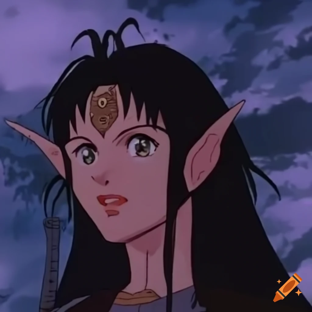 Elven character from 80-90's anime OVA on Craiyon