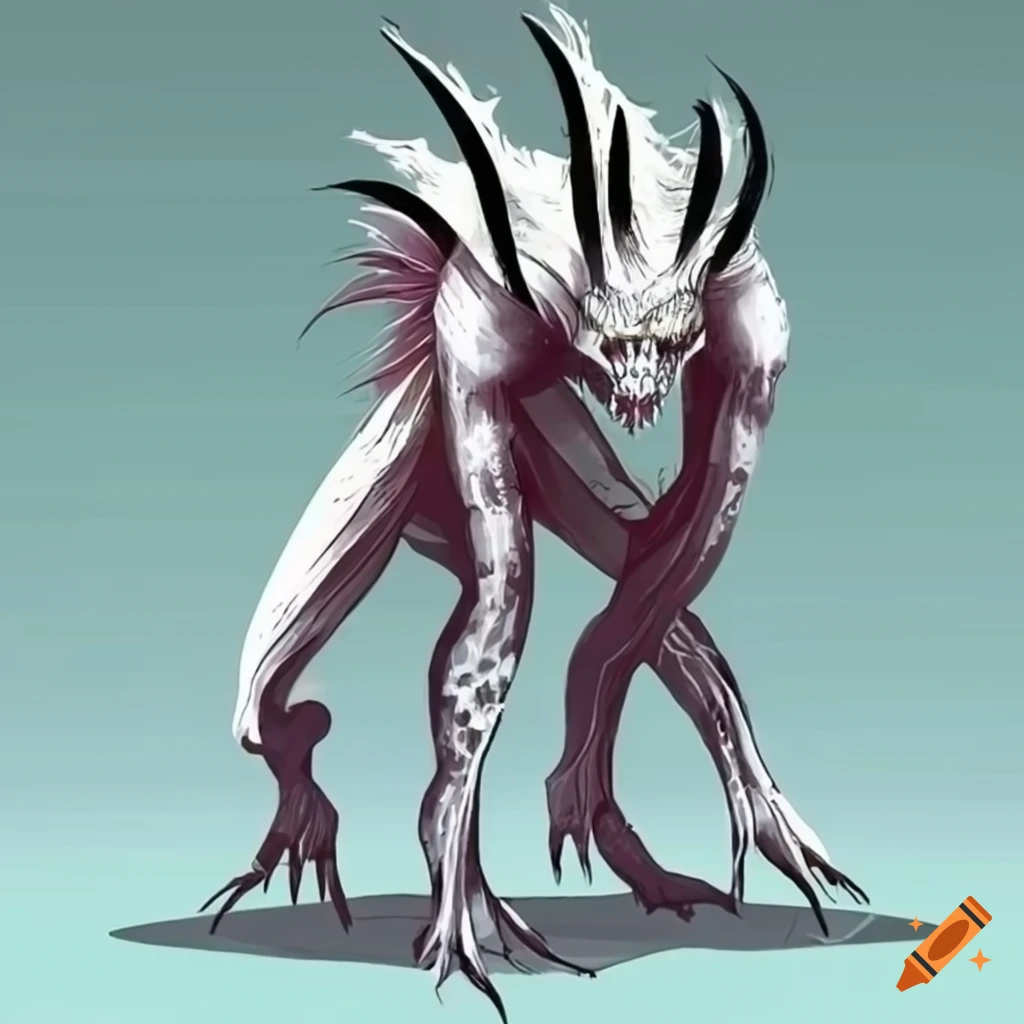 Depiction of a menacing mythical humanoid creature on Craiyon