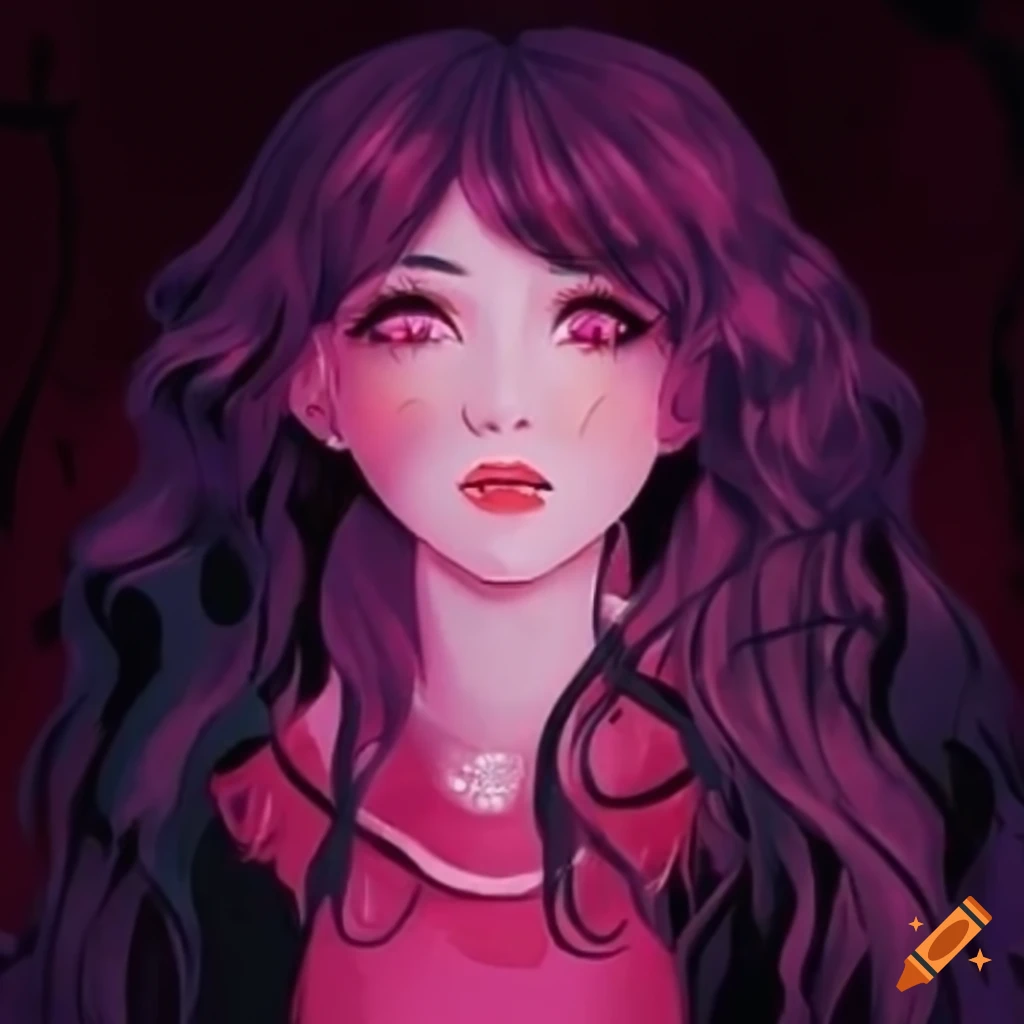 Anime art of a vampire princess