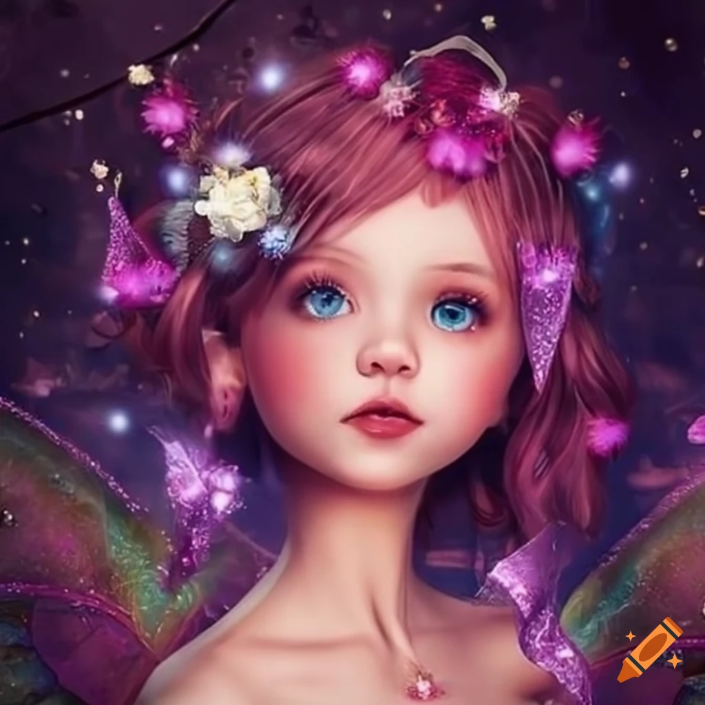 Image of a sweet girl fairy on Craiyon