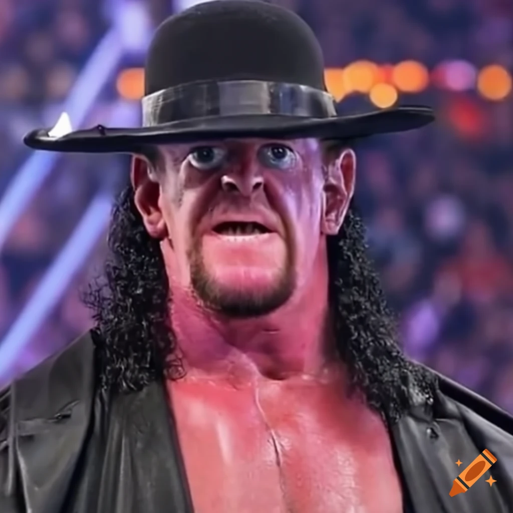 Image of The Undertaker laughing manically on Craiyon