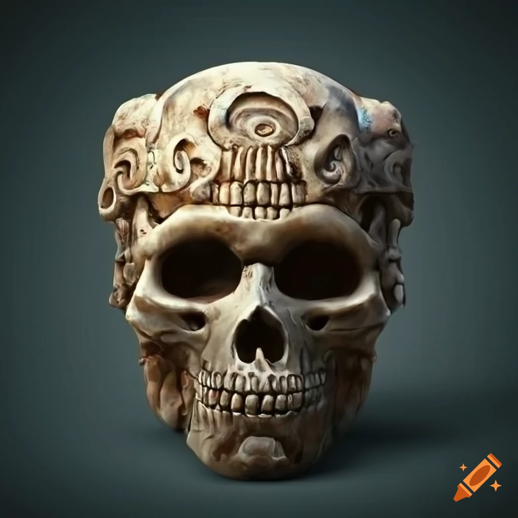 Mayan skull on Craiyon