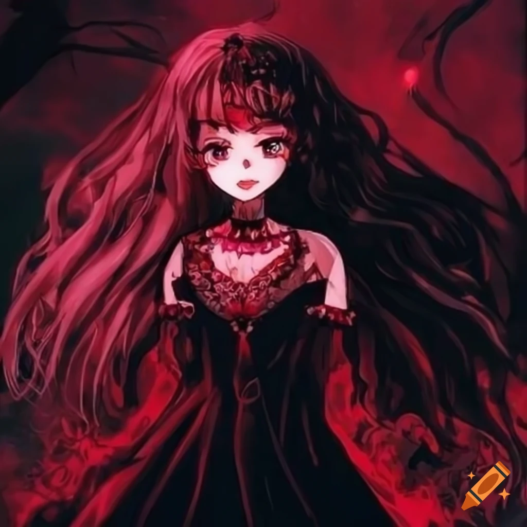 Anime-inspired art of a vampire princess