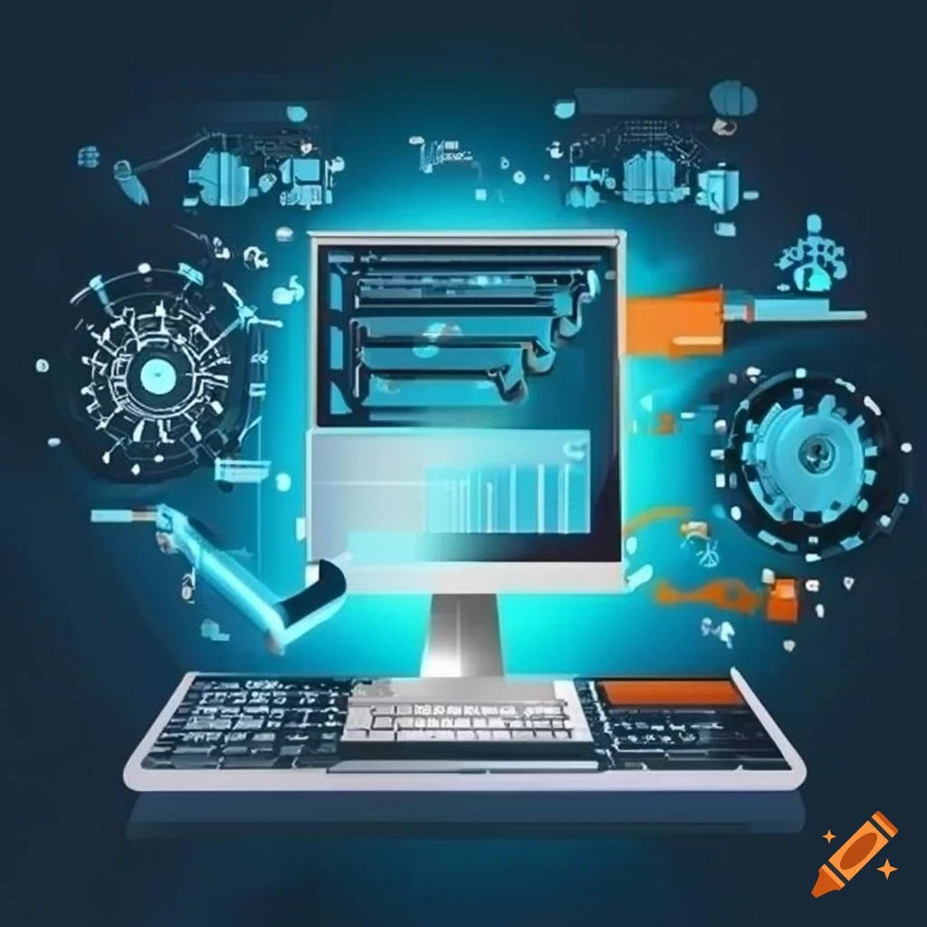 Illustration of stable software automation testing on Craiyon