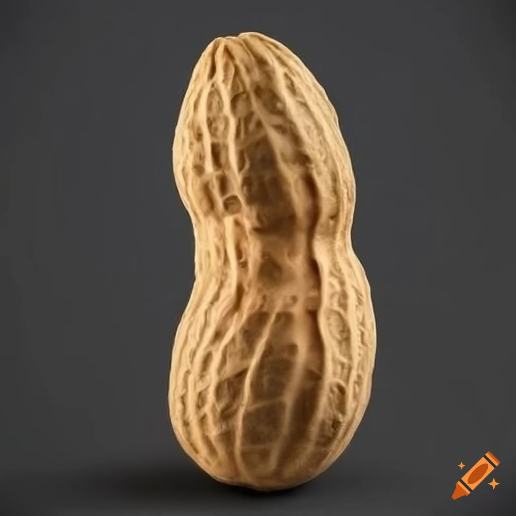Hyper-realistic peanut sculpture on Craiyon
