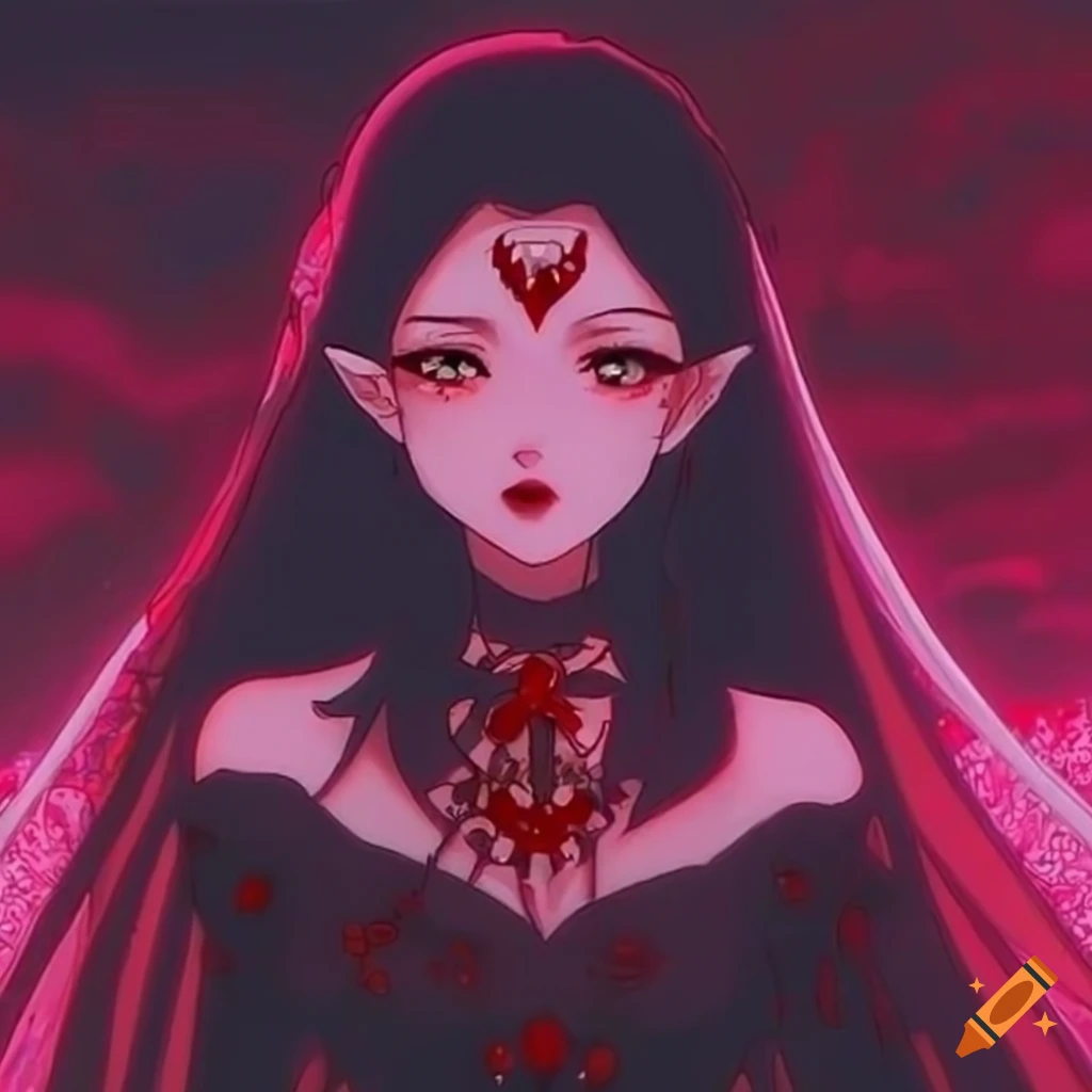 Anime artwork of a vampire princess