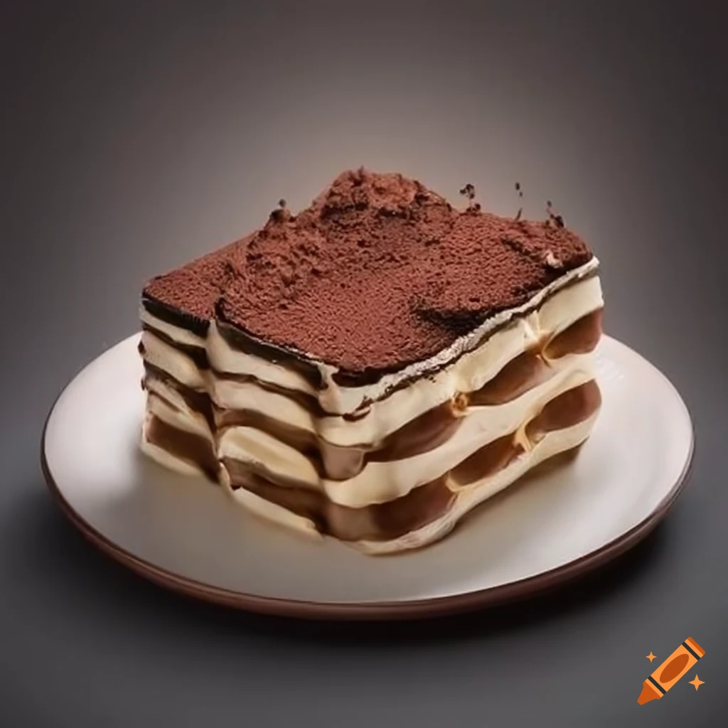 Hyper-realistic tiramisu dessert on Craiyon