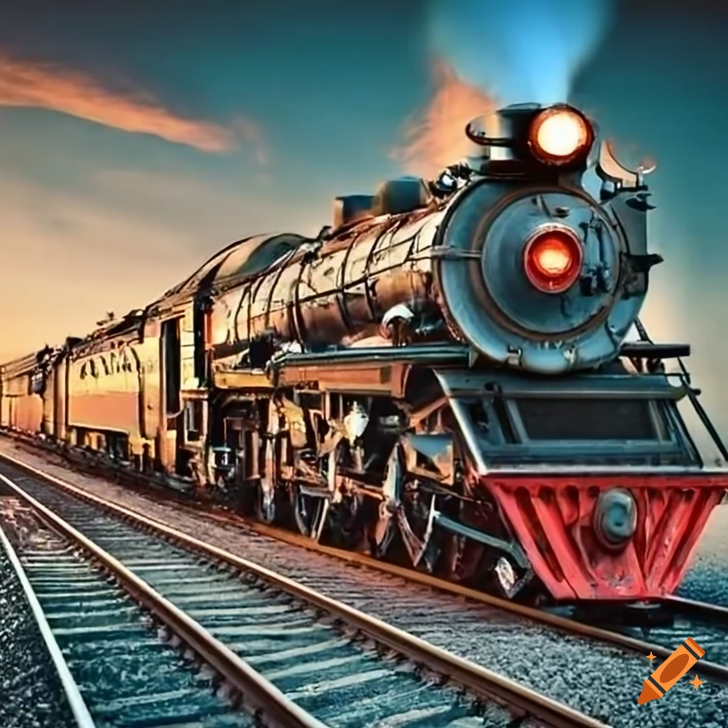 Vintage train from 1920s on Craiyon