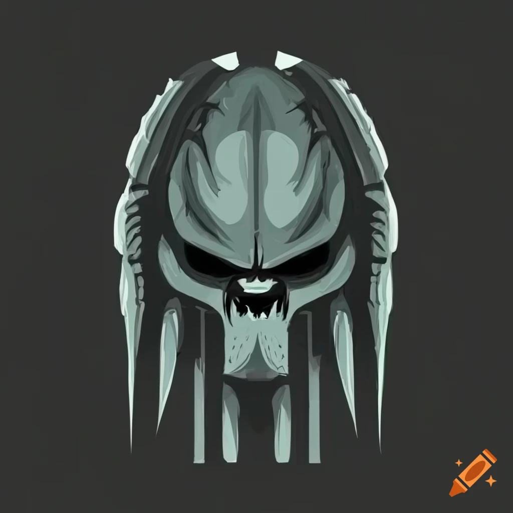 Modern yautja predator logo design