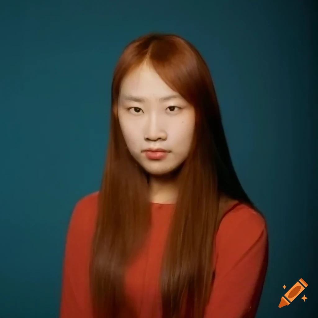 Polaroid portrait of a woman with auburn hair on Craiyon