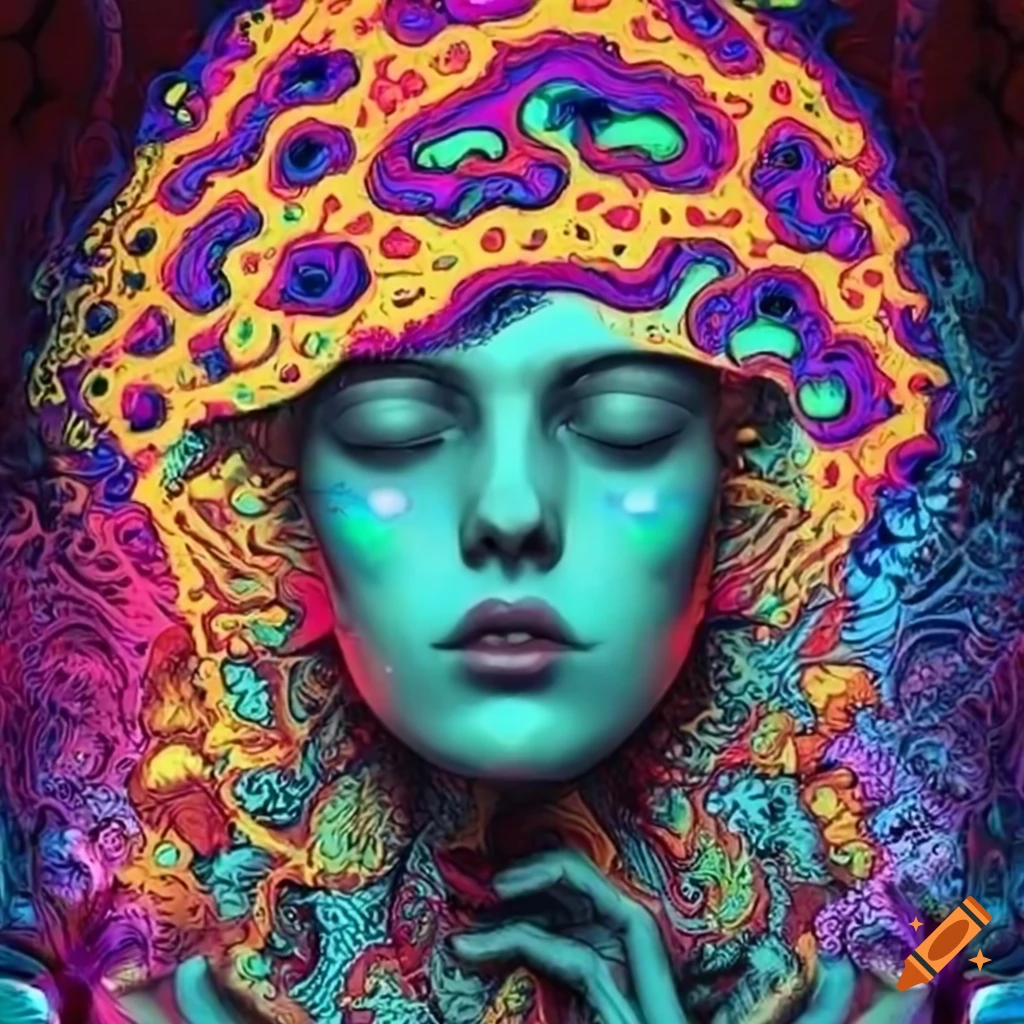 Abstract artwork depicting psychedelic emotions on Craiyon