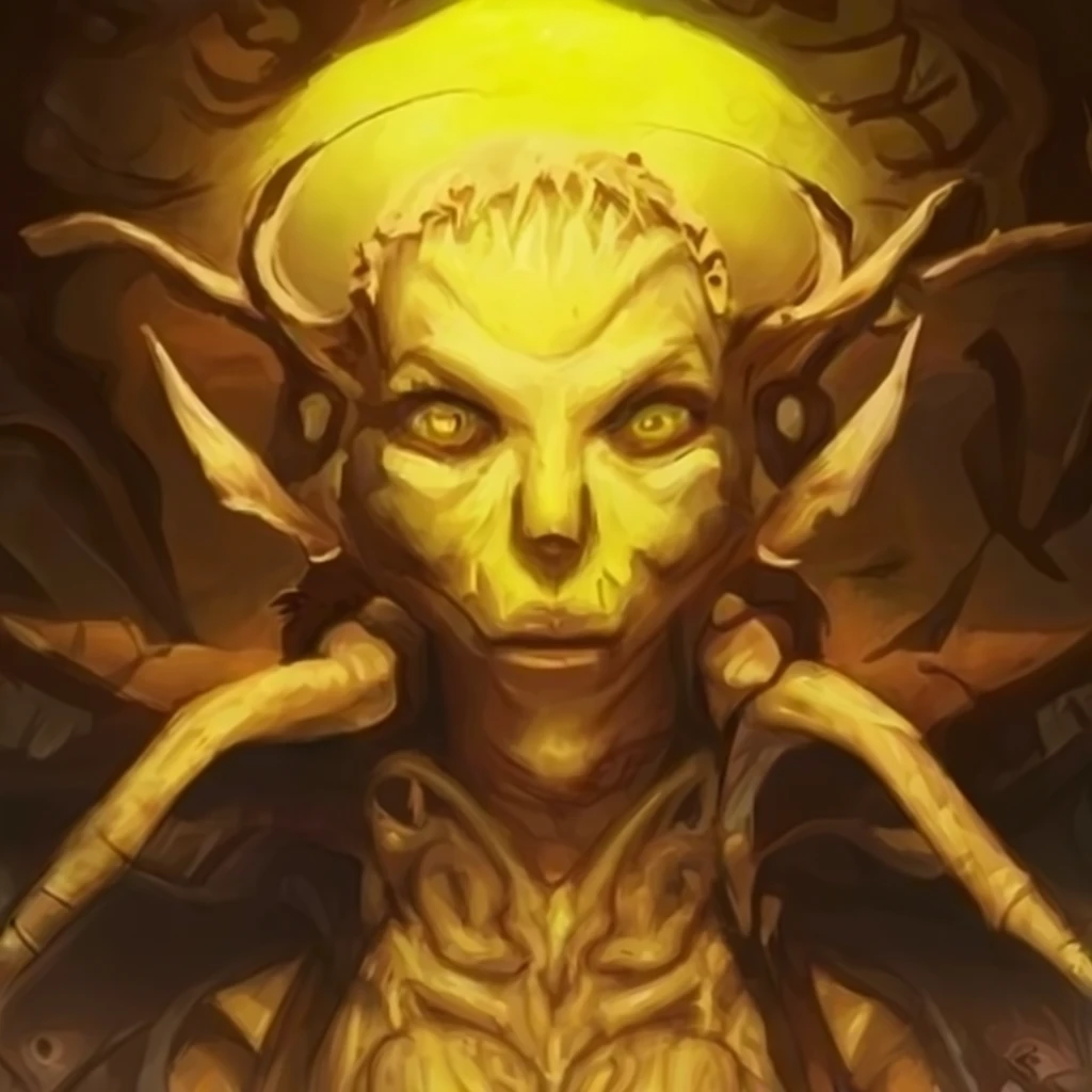 Demi god beetle in yellow tones