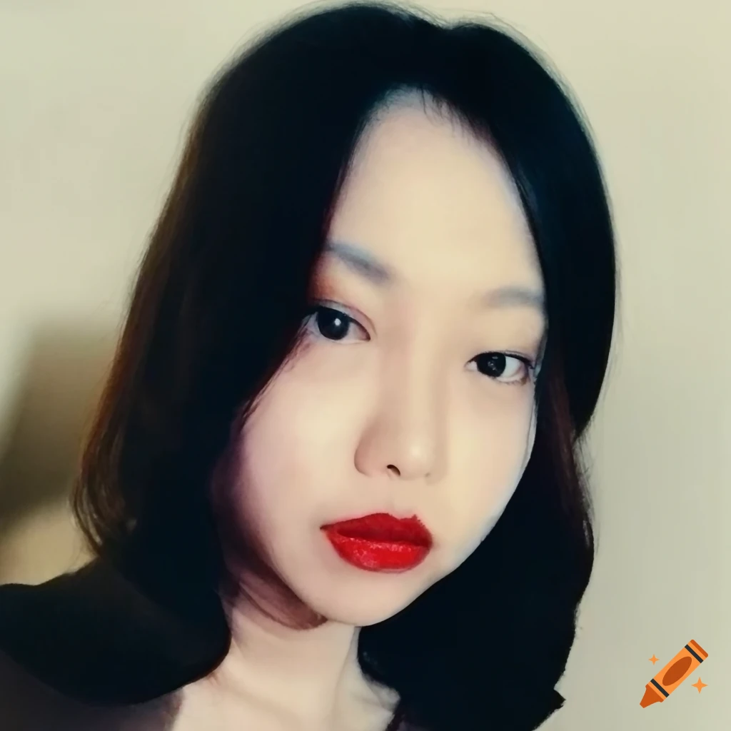 Polaroid Portrait Of A 30 Year Old Asian Woman