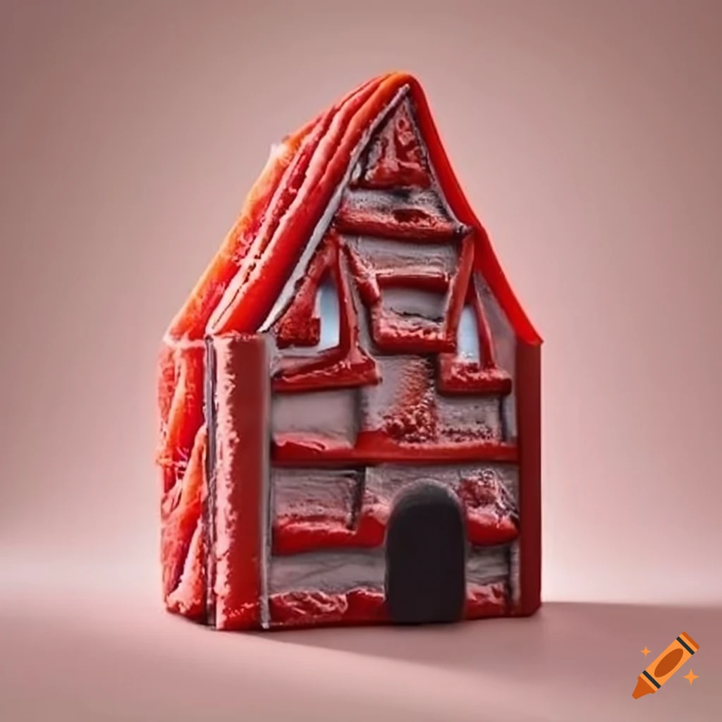 House made of Red Leicester cheese on Craiyon