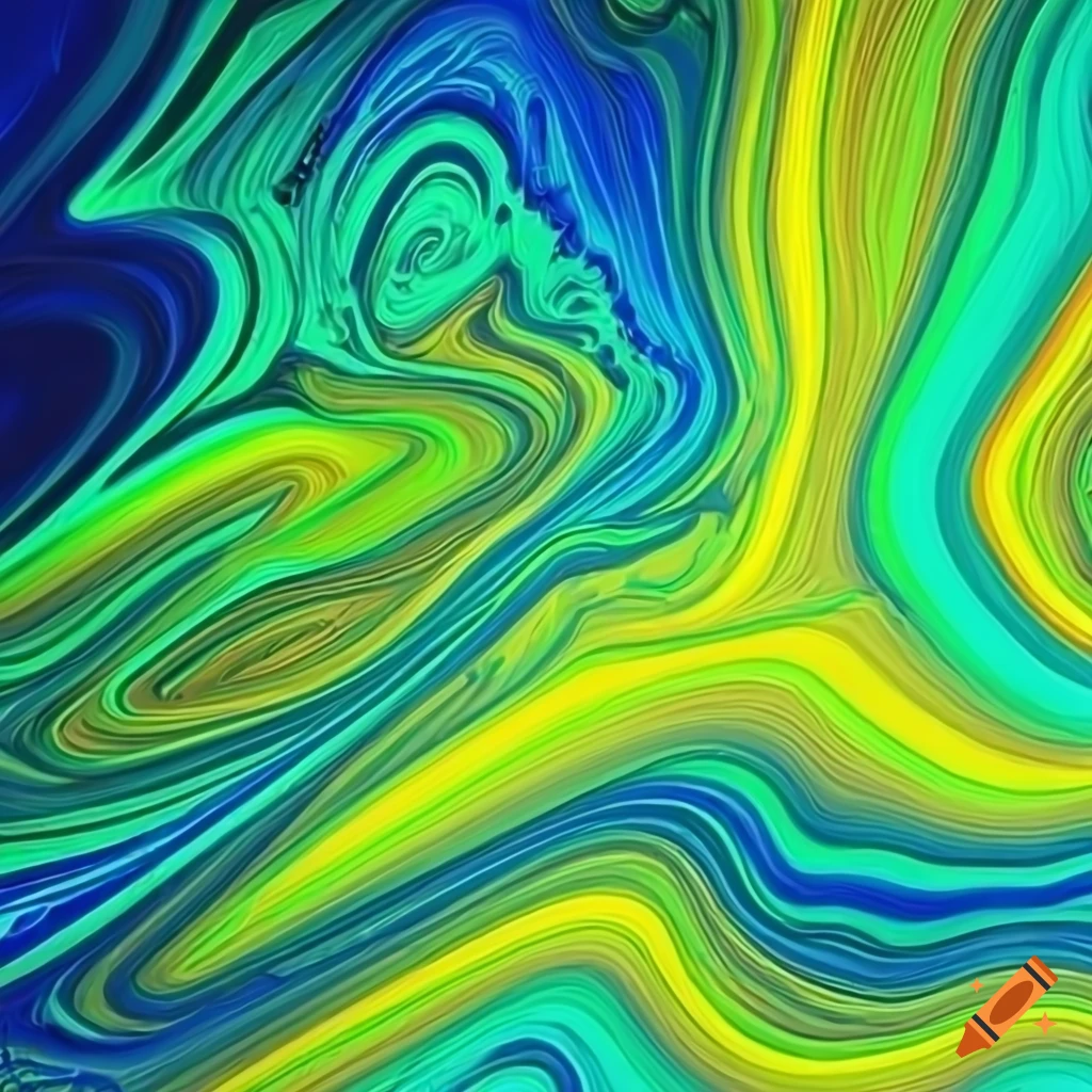 Neon Green Blue Wallpaper