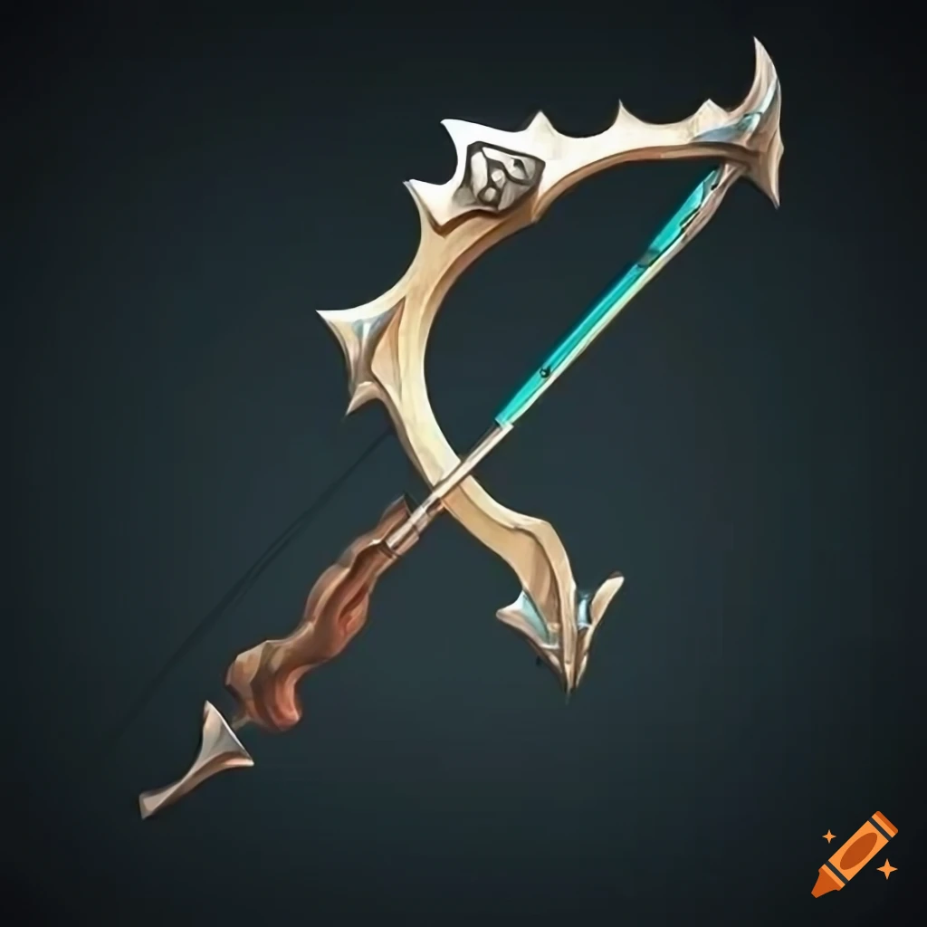 Arrow and bow symbol for rpg game