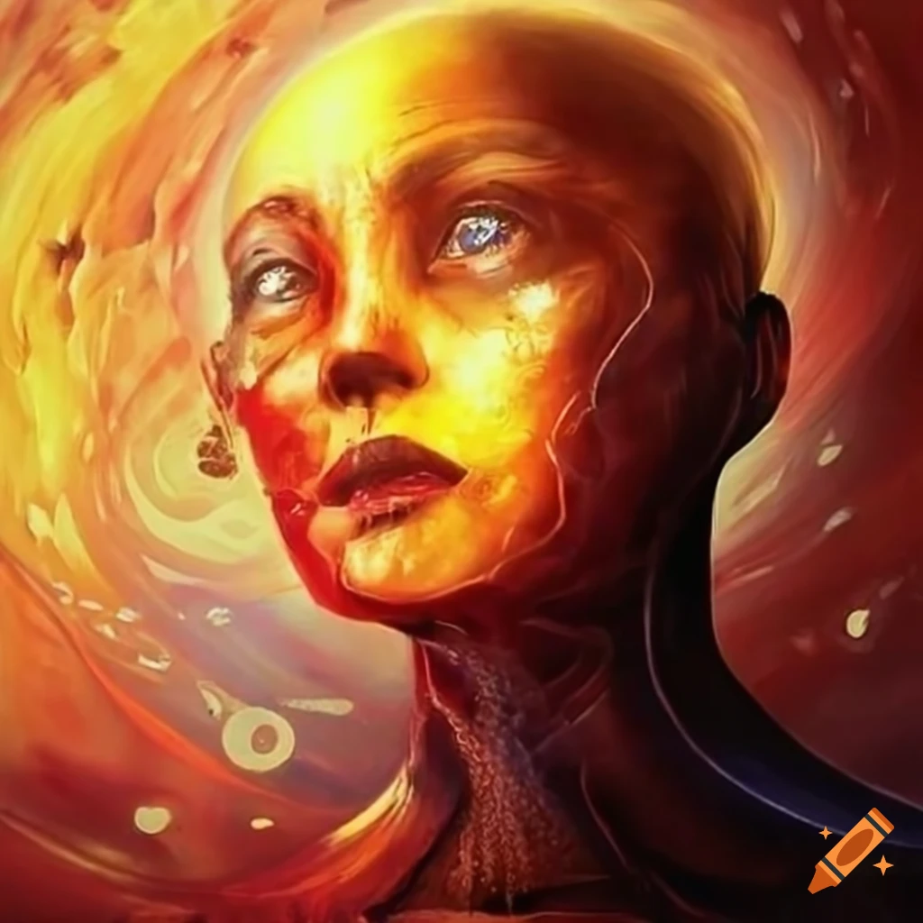 Artistic representation of a soul on Craiyon