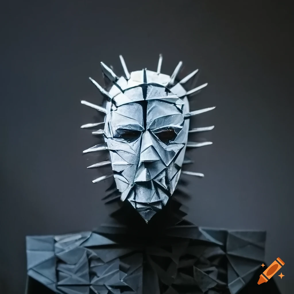 Origami pinhead sculpture on Craiyon