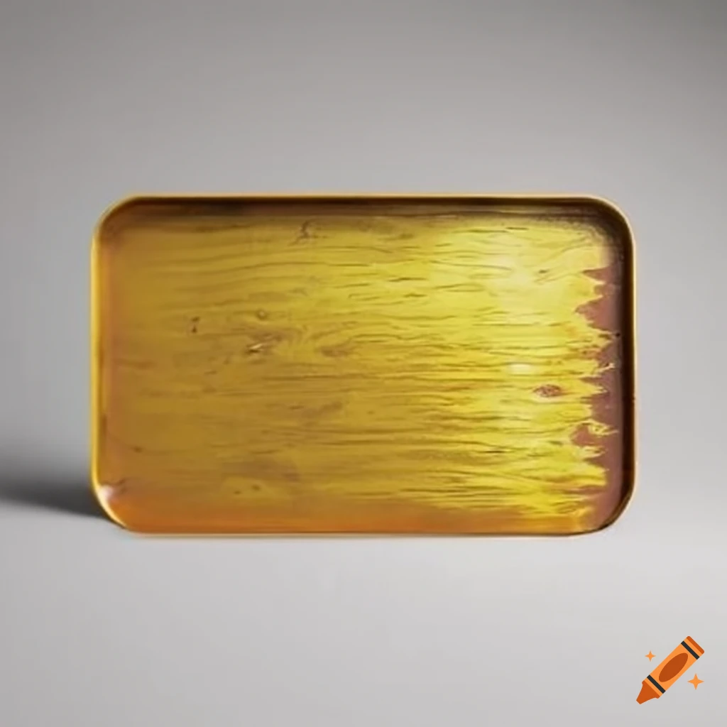 Unique textured yellow metal plates