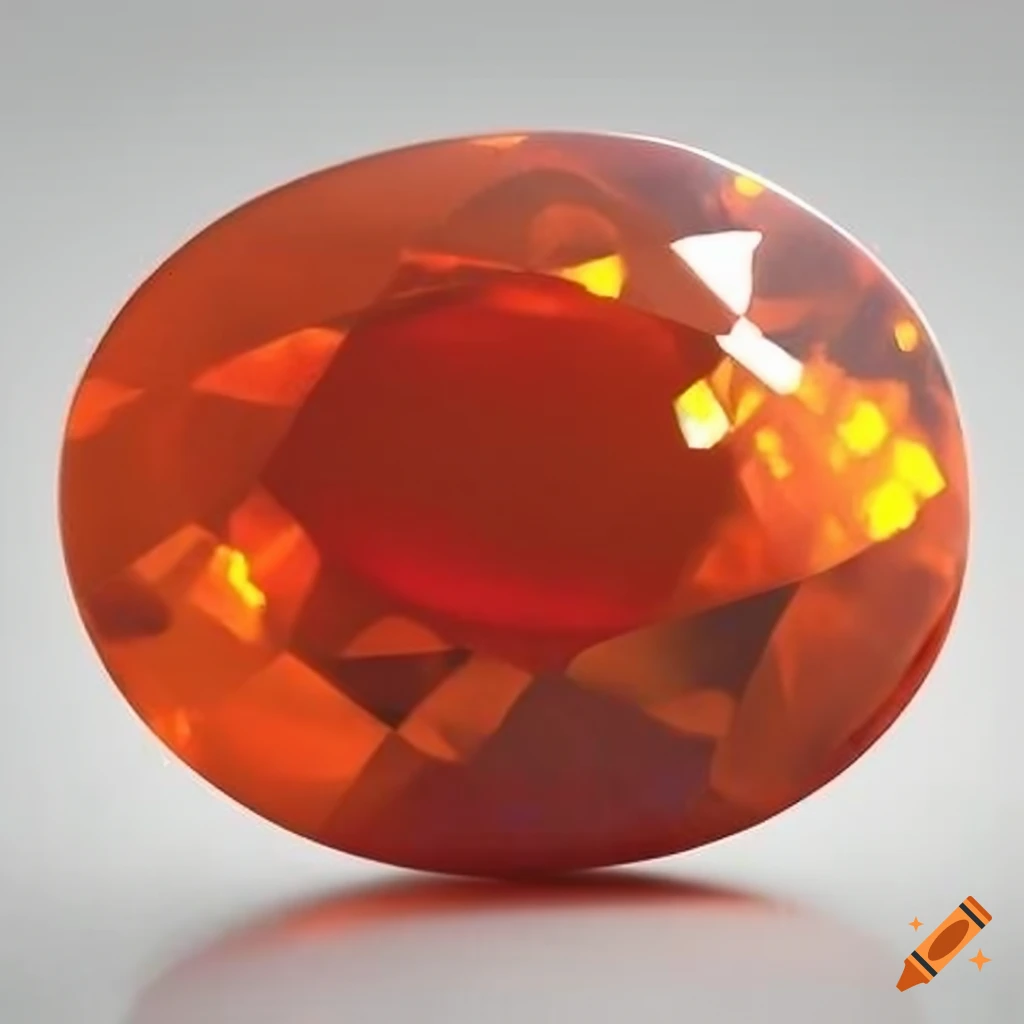 Red-orange opal gemstone