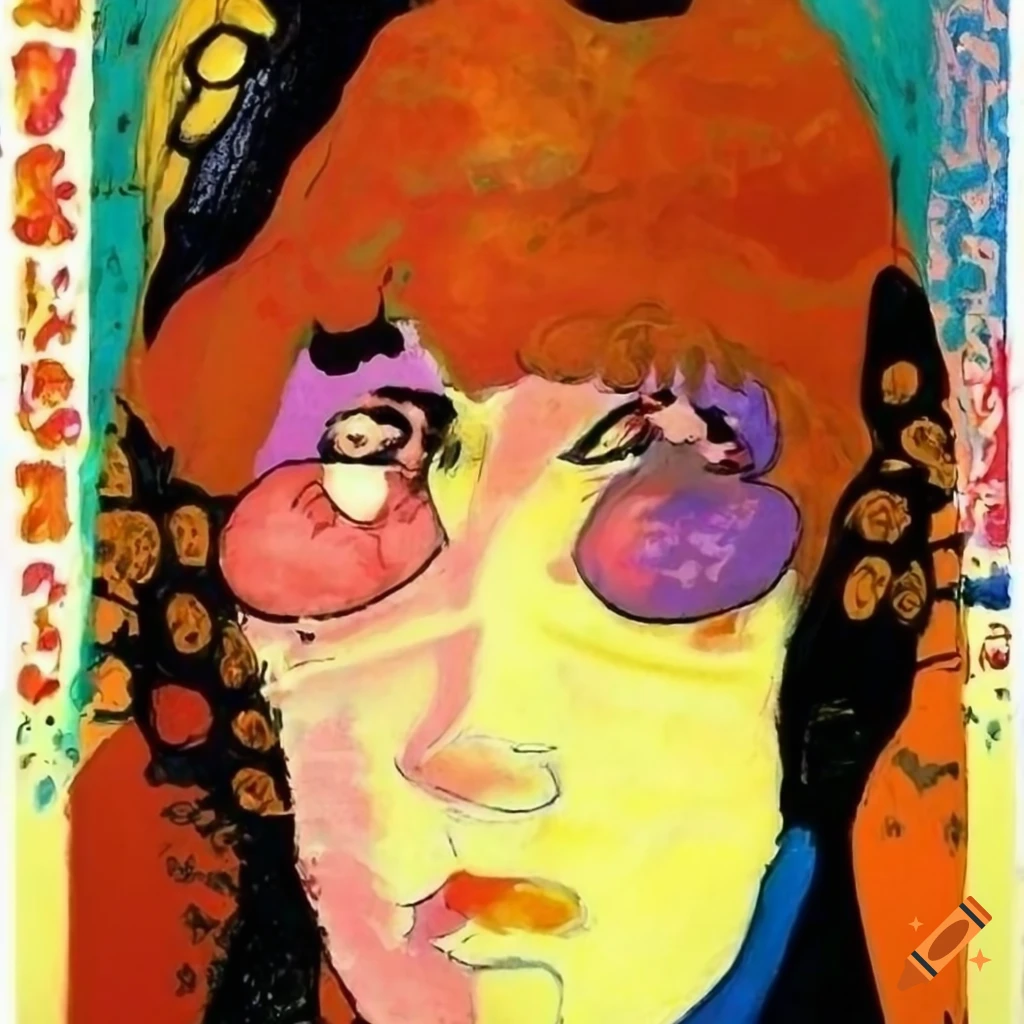 Abstract oil painting portrait on Craiyon