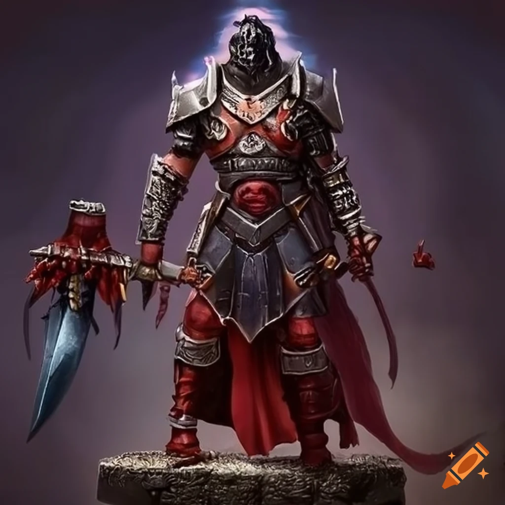 Artwork of a fusion character with sword on Craiyon