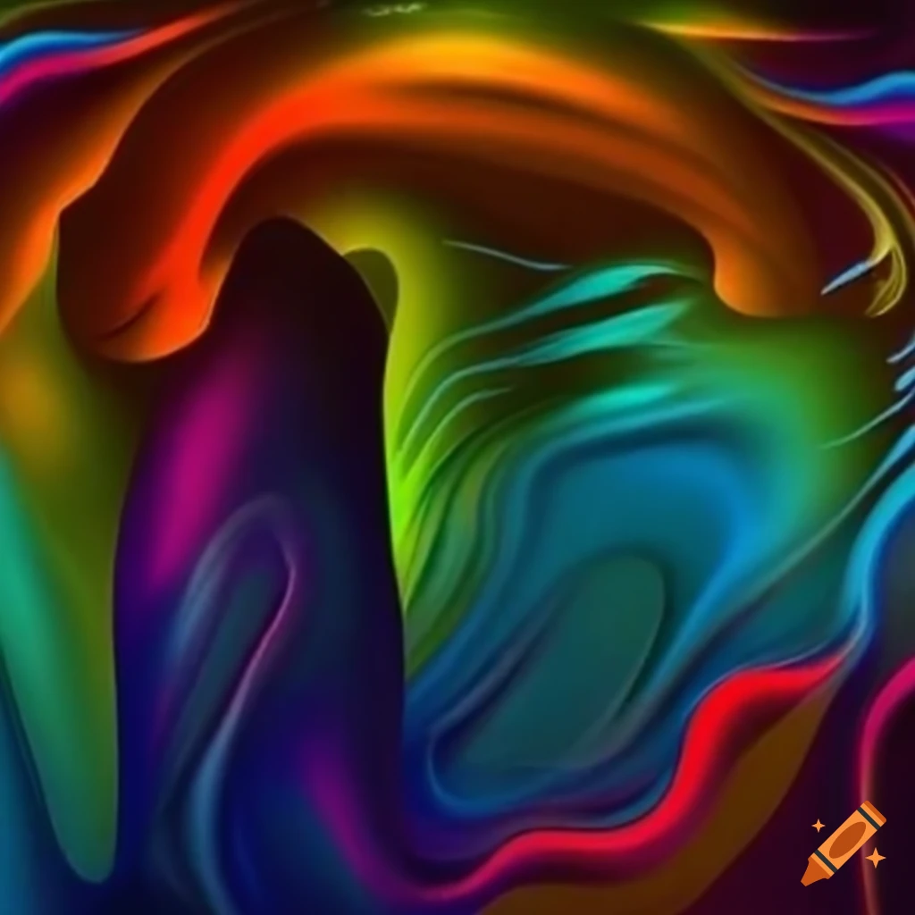 Abstract representation of death with vibrant colors on Craiyon