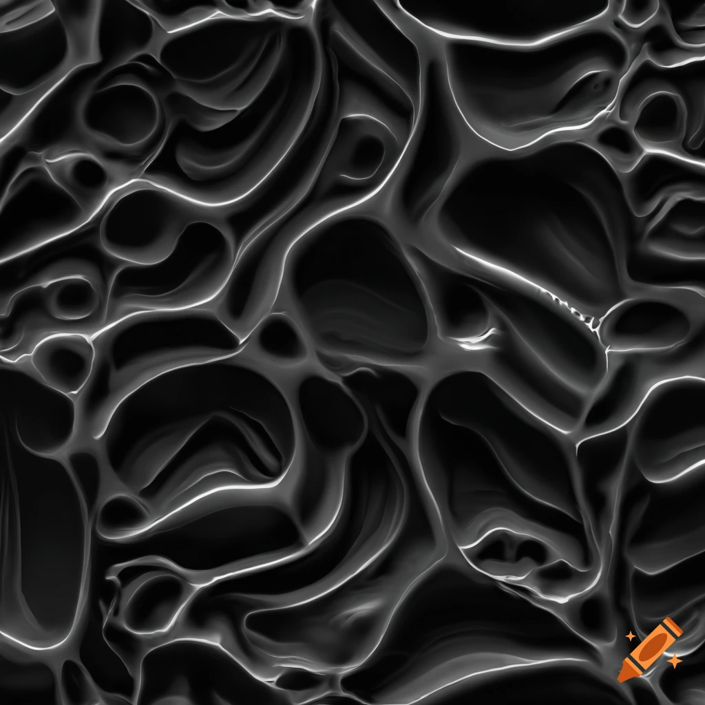 Detailed black and white biomechanical rib texture on Craiyon