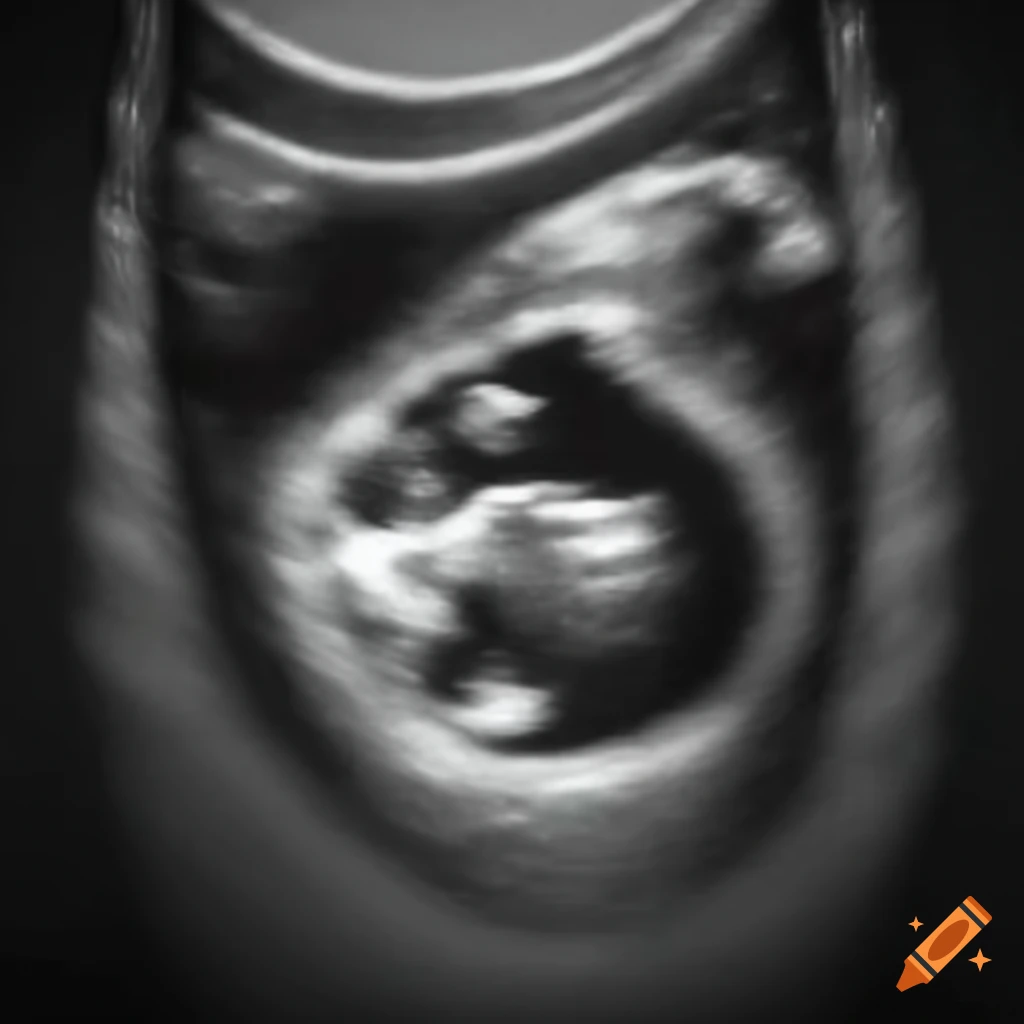 Ultrasound image of a 4-week pregnant woman on Craiyon