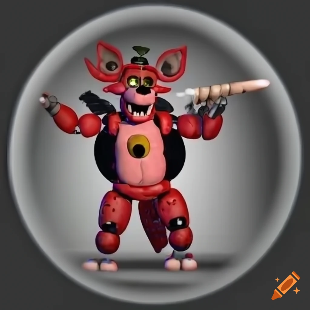 Foxy character from FNAF smoking on Craiyon