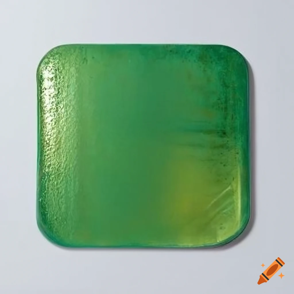 Bright green metal plates with unique texture on Craiyon