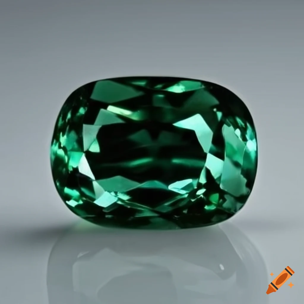 Dark green beryl gemstone