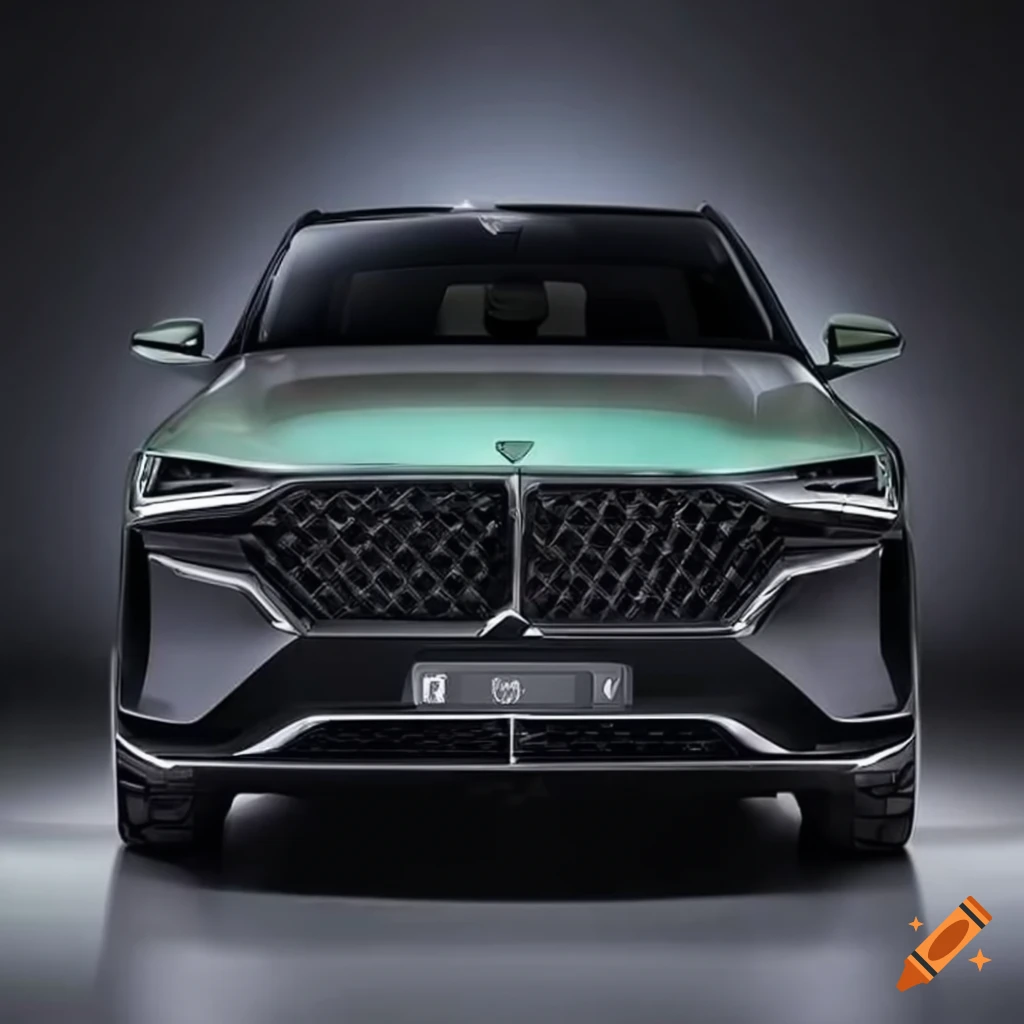 Sleek modern Italian SUV interior in a showroom on Craiyon