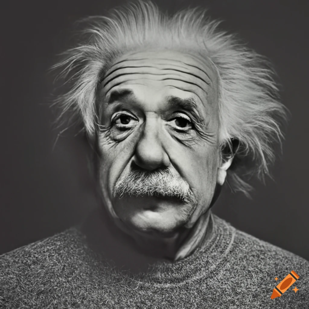 Portrait of Albert Einstein on Craiyon