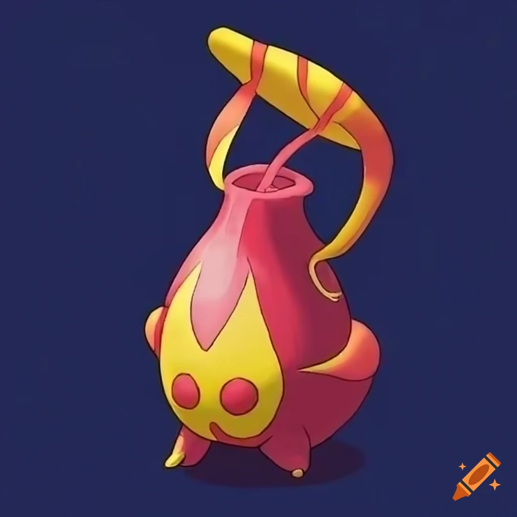 Artwork of a Pokemon with pitcher plant characteristics on Craiyon