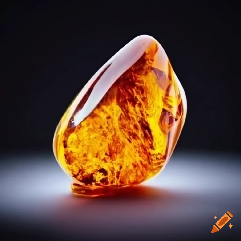 Image of an amber gemstone on Craiyon