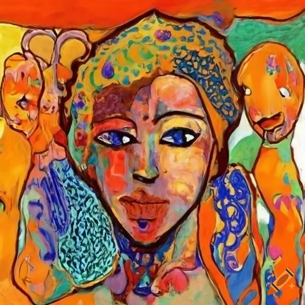 Individualistic portrait in abstract art style on Craiyon
